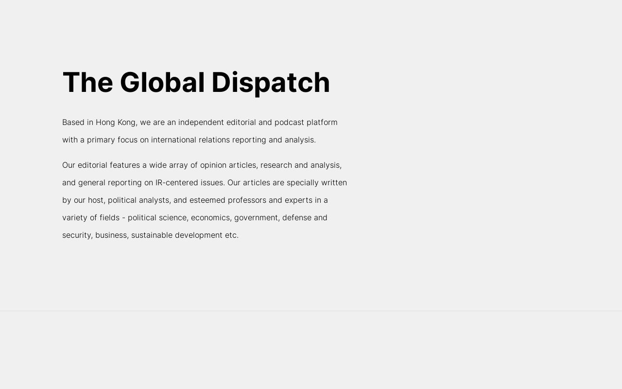 The Global Dispatch - Editorial Page